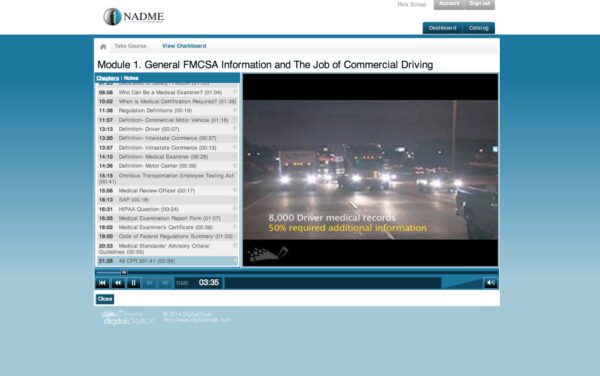 NRCME Course Demo - NADME NRCME online DOT certification training