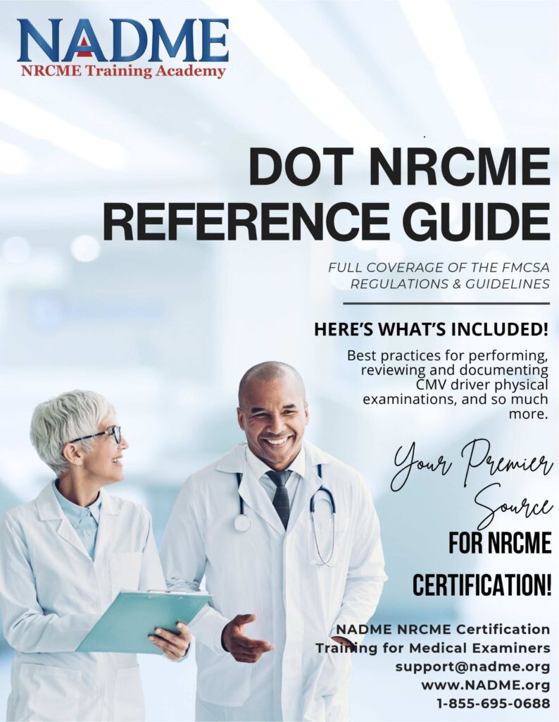 Medical Examiner Handbook 2024 Edition - NADME NRCME online DOT ...